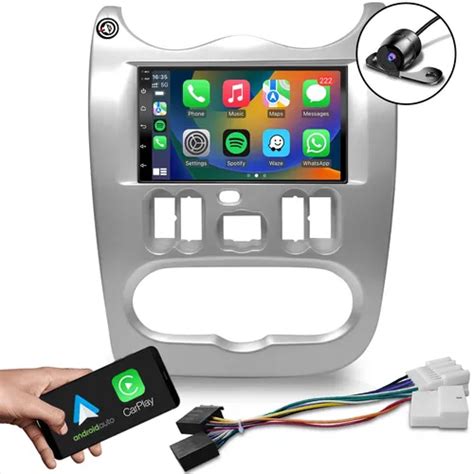 Kit Central Multimidia Android E Moldura Chicote Renault Frete Grátis