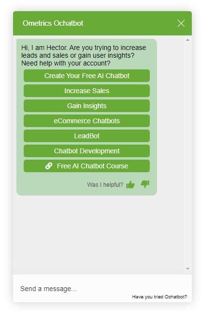 ochatbot ai chatbot focused on ecommerce that increases revenue 20 40 when customers engage