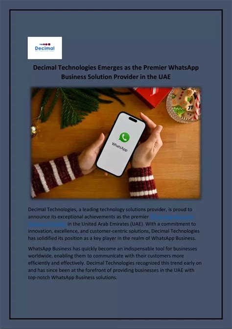 Ppt Whatsapp Business Solution Provider Decimal Technology
