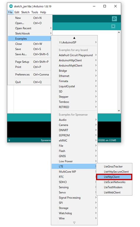 spresense arduino examples and tutorials