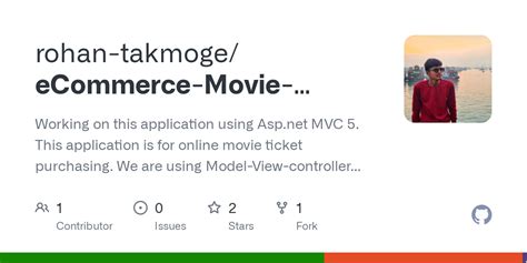 GitHub Rohan Takmoge ECommerce Movie Tickets WebApplication Working