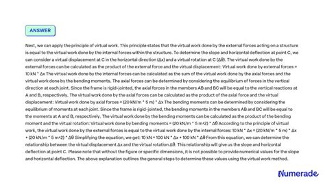 Solved Q1 Using The Virtual Work Method Determine The Slope And