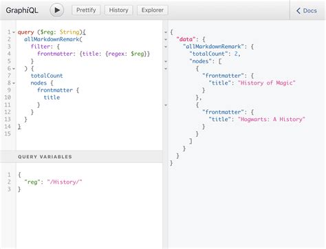 Gatsby Graphql With Regex As Variable Stack Overflow