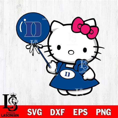 Duke Blue Devils Cute Hello Kitty 2 Lasoniansvg