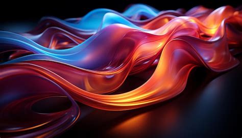 Premium Photo Abstract Backdrop With Smooth Flowing Wave Pattern In