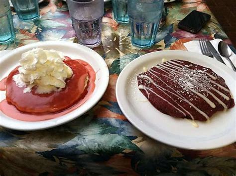 Guava And Red Velvet Pancakes At Cinnamons In Kailua Red Velvet