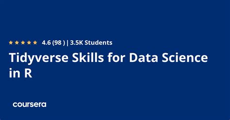 Tidyverse Skills For Data Science In R Coursera