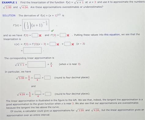 Solved Example 1 Find The Linearization Of The Function
