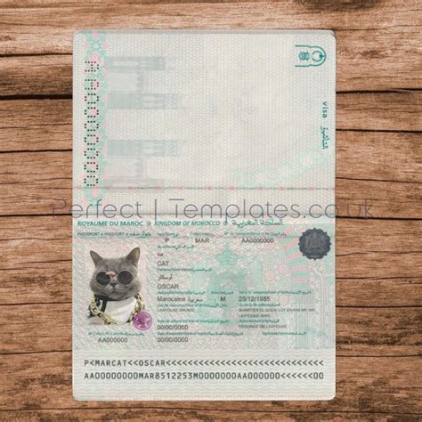 Morocco Passport Template Perfect Templates The Biggest Selection