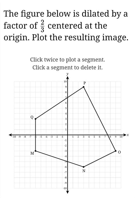 The Figure Below Is Dilated By A Factor Of 23 Centered At The Origin Plot The Resulting