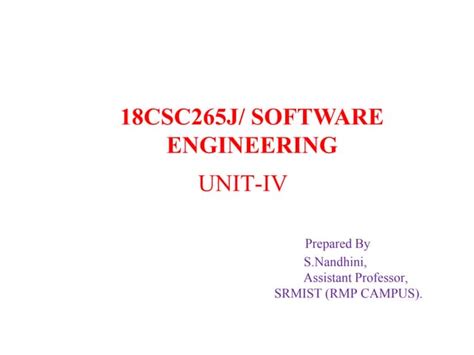 Unit Iv Software Engineering Ppt
