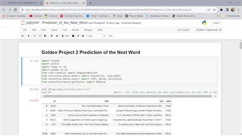 Completed Codeclauses Prediction Of The Next Word Shubhankar Tiwary Posted On The Topic