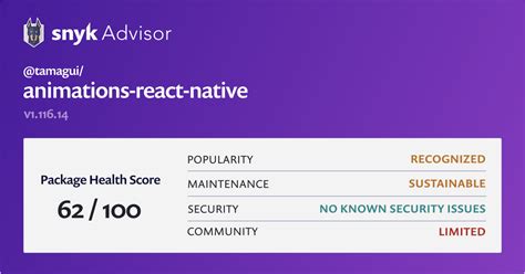 Tamaguianimations React Native Npm Package Snyk