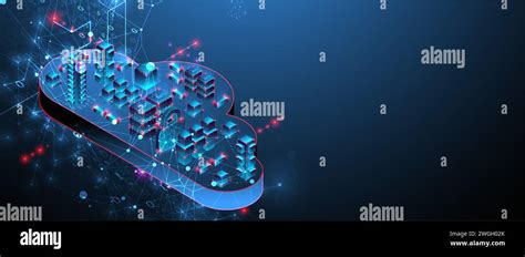 Cloud Computing Concept Abstract Connection Technology Background Hand Drawn Vector Stock