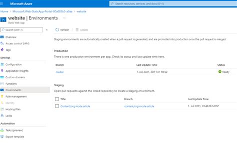 First Impression Of Azure Static Web Apps Alex Rampp Crafting Software For Fun And Profit