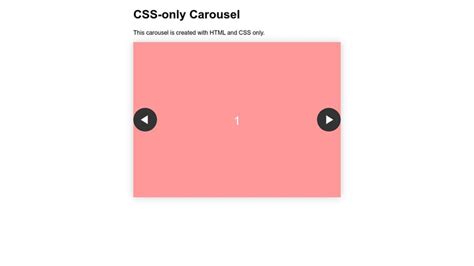 A Css Only Carousel Slider