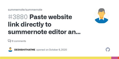 paste website link directly to summernote editor and submit in php · issue 3880 · summernote