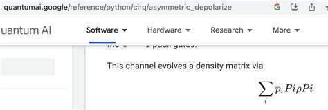 Latex Typo In Cirq Asymmetric Depolarize · Issue 5962 · Quantumlib Cirq · Github