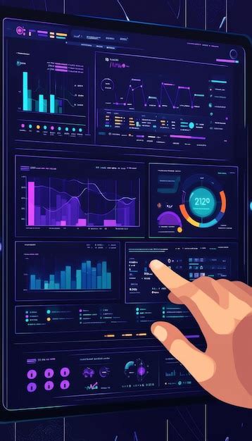 Predictive Business Kpi Data Technology Dashboard Premium Ai Generated Image