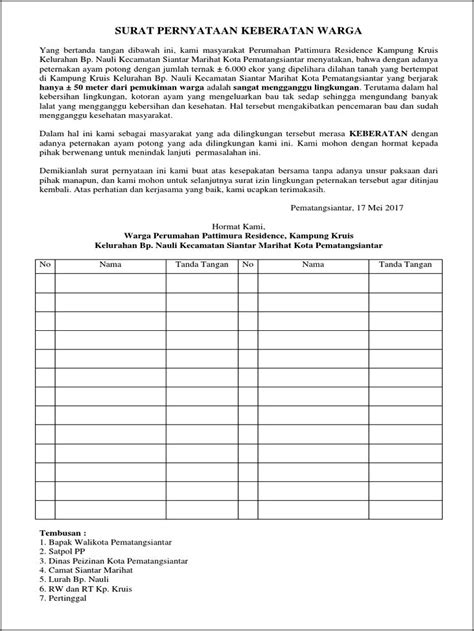 Contoh Surat Pengaduan Pabrik Tanpa Izin Dari Warga Surat Izin