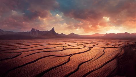 Desert With Dry Soil Photo Background And Picture For Free Download