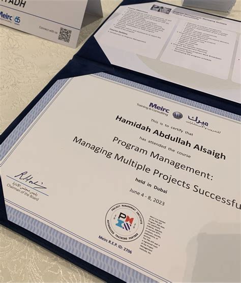 Hamidah Alsaigh On Linkedin I Was Pleased To Attend Program Management Course This Week It Was