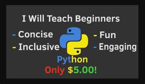 Teach Basic Programming Using Python In Week By Pythonwithpure Fiverr
