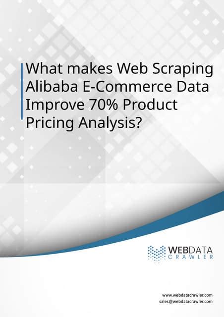Market Analytics Via Web Scraping Alibaba E Commerce Datapptx