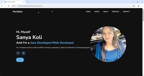 Sanya Koli On Linkedin Heres The Working Of Portfolio Website
