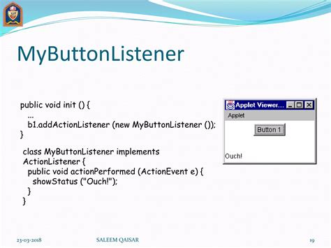 Awt Swings Applets In Java Pptx Programming Languages Computing