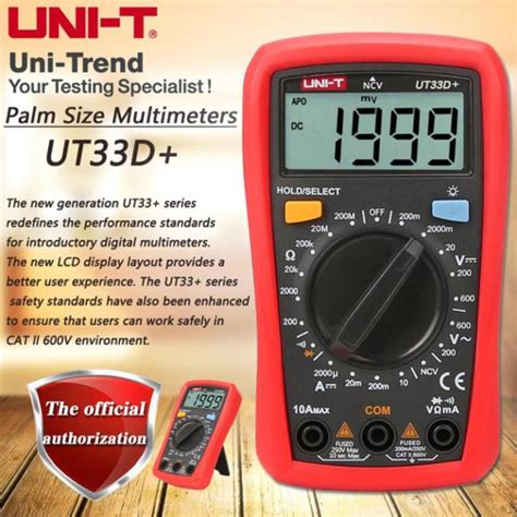 Ut33d Compact Digital Multimeter Portable Ut 33d Multimeter Tester For Current And Voltage