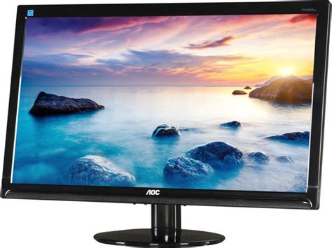 AOC E SWD Actual Size Full HD X Ms Hz DVI D VGA EPEAT Silver