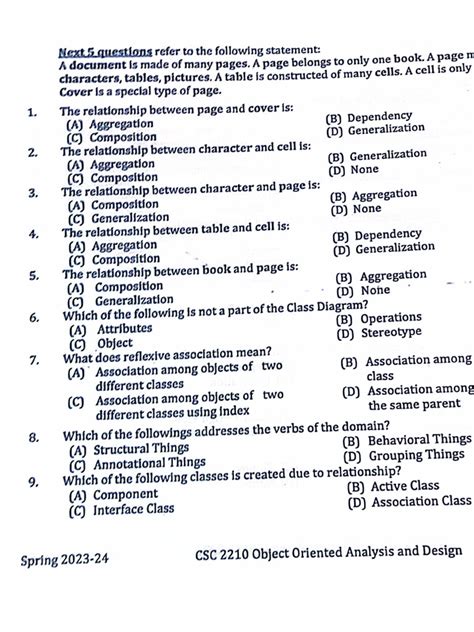 Ooad Sample Question Pdf