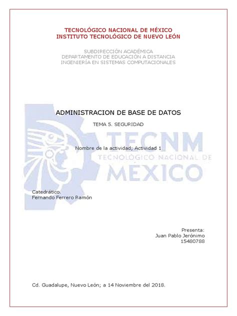 Actividad 1 Unidad 5 Administracion Base De Datos Pdf Postgre Sql Sql