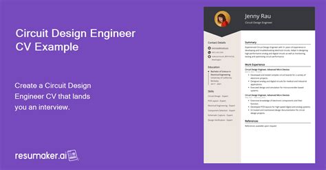 Circuit Design Engineer Cv Example For 2024