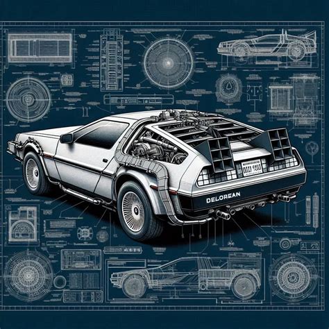 Hueforge Delorean Blueprint By Mathieu Thiel Download Free Stl Model