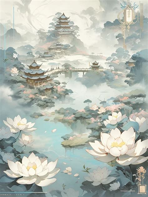 Ai 场景 古典园林 花瓣网