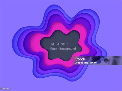페이퍼컷 모양이 있는 추상3d 배경입니다 종이 디자인 벡터 창조적 인 트렌디 한 일러스트 레이션 0명에 대한 스톡 벡터 아트 및 기타 이미지 Istock