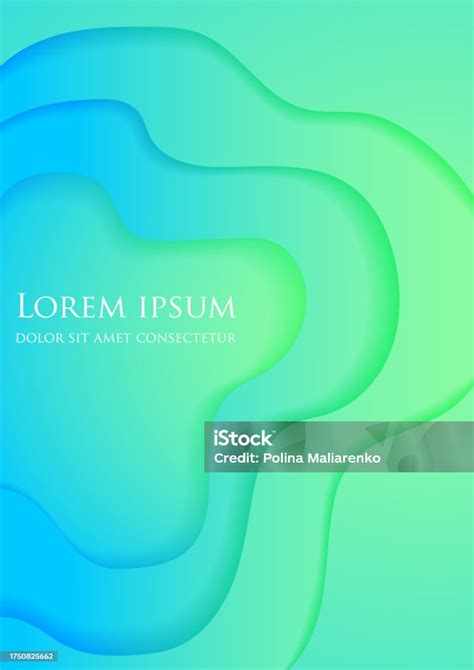 A4 추상 컬러 3d 종이입니다 해양 색상 녹색 파란색 배경 주제에 대한 스톡 벡터 아트 및 기타 이미지 배경 주제 추상적인 깊은 Istock