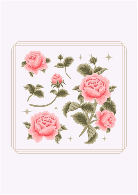 장미일러스트 이미지 Freepik에서 무료 다운로드