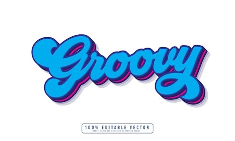 Premium Vector Groovy Editable Text Effect Graphic Style