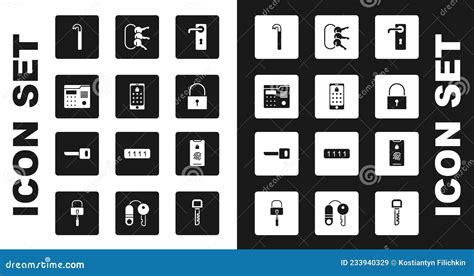 Set Door Handle Mobile Graphic Password House Intercom System Crowbar Lock Bunch Of Keys