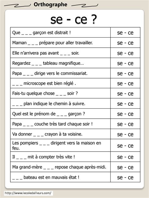 Exercices Cm1