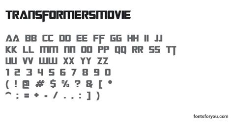 Transformersmovie Font Download For Free Online