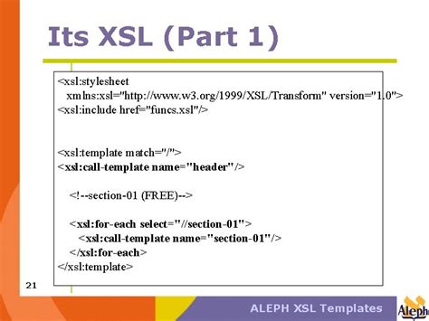 Aleph Xsl Templates 1 Aleph Xsl Templates New