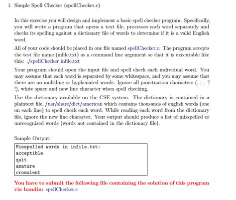 1 Simple Spell Checker Spellcheckerc In This