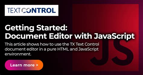 Getting Started Document Editor With Javascript