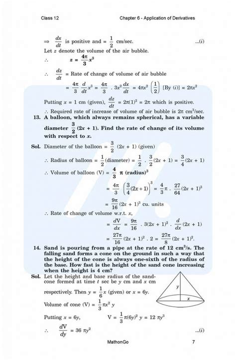 Ncert Solutions For Class 12 Maths Chapter 6 Exercise 61 Mathongo