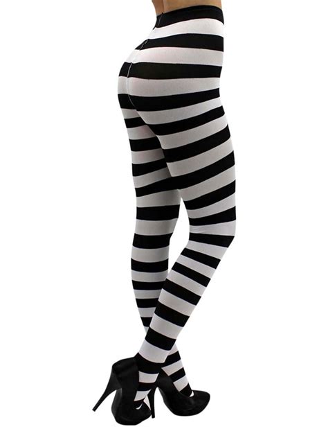 Horizontal Striped Tights Luxury Divas