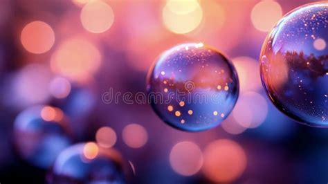 Colorful Bubbles Floating In Soft Light Stock Footage Video Of